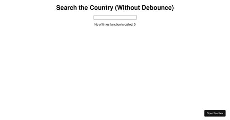 Without Debounce Codesandbox
