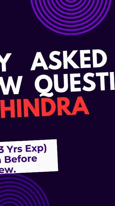 Recently Asked Java Interview Question In Tech Mahindra Youtube