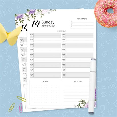 Free Printable Blank Daily Calendar Template
