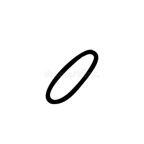 Symbol At Outline Font In Outline Bubble Style Isolated On White