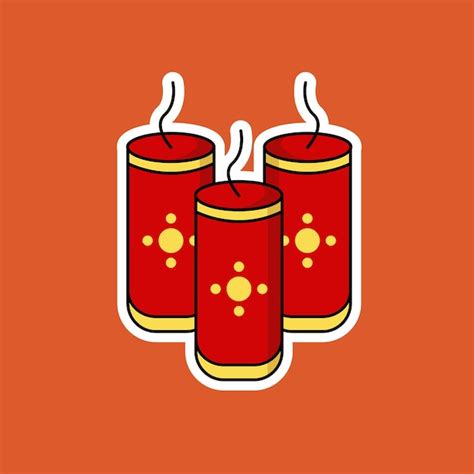 Ilustración vectorial de petardos fuegos artificiales para las