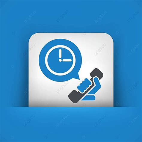 Clock Phone Icon Isolated Call Wake Up Vector Isolated Call Wake Up