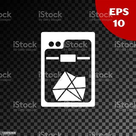 투명한 어두운 배경에서 격리된 흰색 3d 프린터 아이콘입니다 벡터 일러스트레이션 0명에 대한 스톡 벡터 아트 및 기타 이미지 0명 개념 모던 양식 Istock