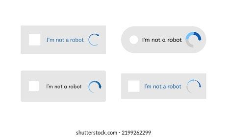 Set Templates Entering Captcha Im Not Stock Vector Royalty Free
