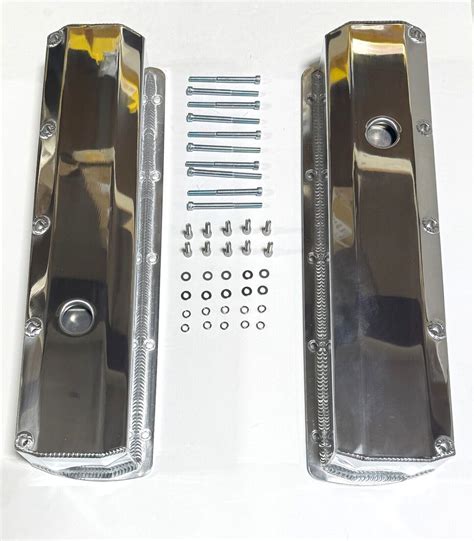 Chrome Tall Steel Valve Covers Oldsmobile 330 455 V8 Chrome Tall Steel