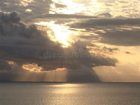 Sun Streaming Over The Sea In Greece Stock Photo Image Of Corfu