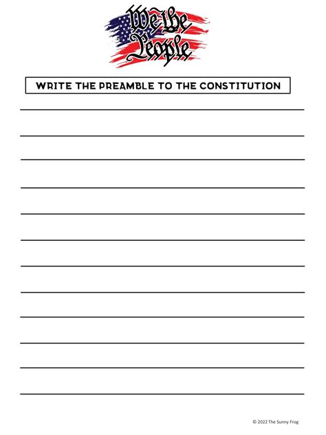 Preamble Activity Worksheets
