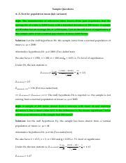Assignment 1 Solution Pdf Sample Questions A Z Test For Population