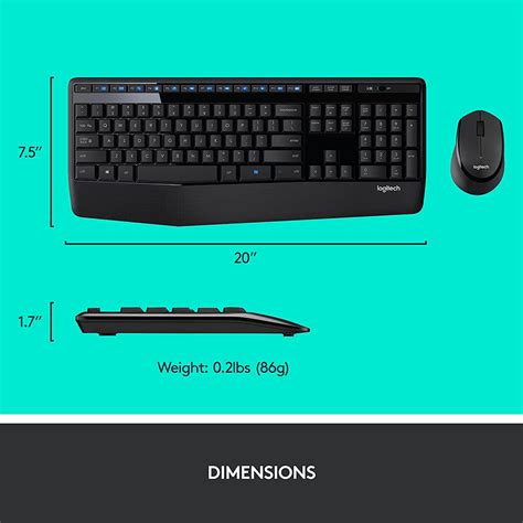 Combo Logitech Mk345 Comfort Wireless Teclado Y Mouse Acp Tecnopolis