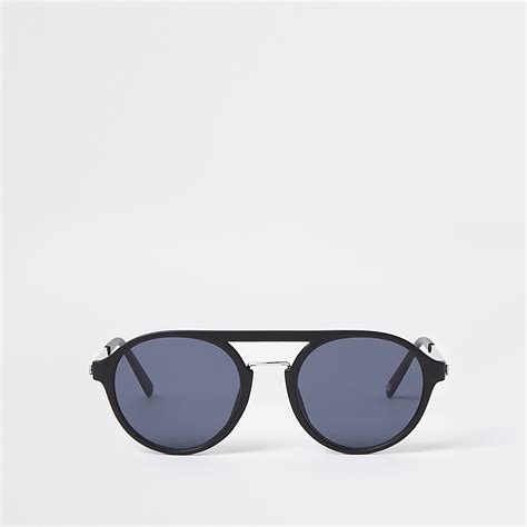 Black Tinted Lenses Aviator Sunglasses River Island