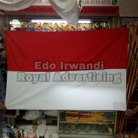 Jual BENDERA MERAH PUTIH UKURAN 120 CM X 180 CM BAHAN DRILL BERKUALITAS
