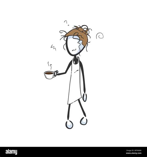 Woman Messy Hair Bed Stock Vector Images Alamy