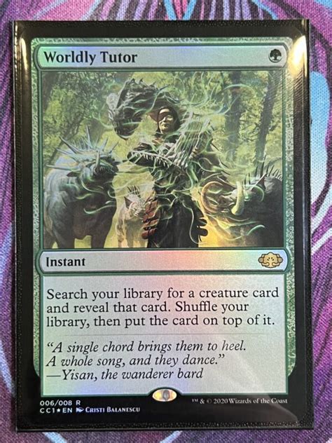 Worldly Tutor CC1 Foil Bootleg Mage