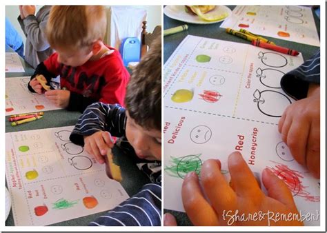 Apple Tasting In Preschool With Free Printable Page