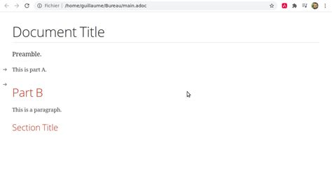 Reveal Includes In Rendered Preview Issue Asciidoctor