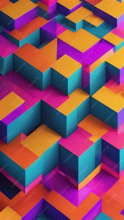 Abstract Geometric Shapes On Colored Background Modern Design For Templates Premium Ai