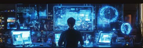 Engineer Creates Innovative Futuristic Device In A High Tech Workspace