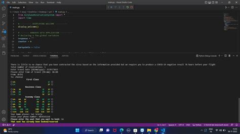 Github Sreeja Airplane Seating Reservation Python Book Your Seat In Desired Class