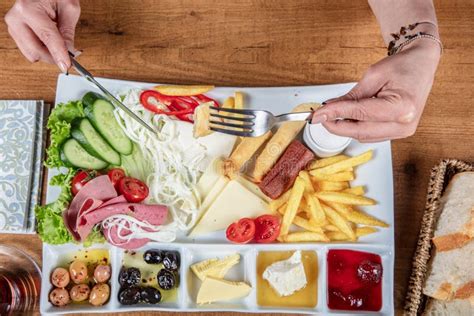 The Lady Who Makes Breakfast At The Restaurant A Turkish Breakfast