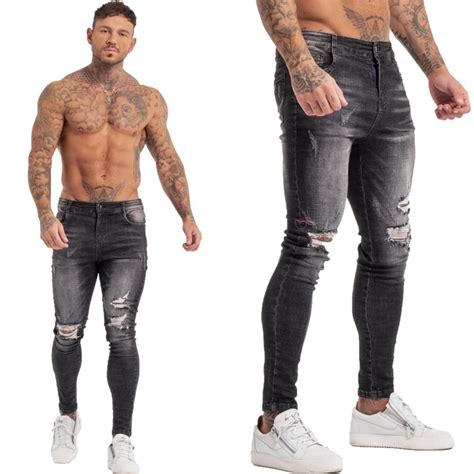 Men Elastic Waist Skinny Jeans 2022 2023 Stretch Depop