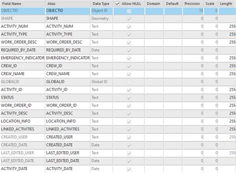 Activities Feature Class And Feature Layer