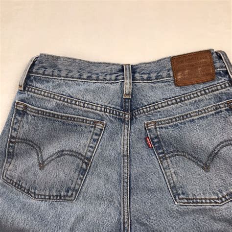 Levis Premium Wedgie Fit Ankle Frayed Blue Jeans Wo Gem