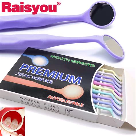 10pcs Box Dental Double Sided Mouth Intraoral Mirrors Dentistry