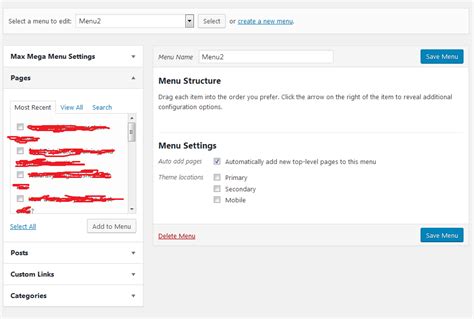 Wordpress Unable To Add Menu Items In Menu Structure Section Stack