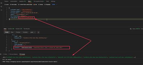 json parse error when using a collection variable array as a value of