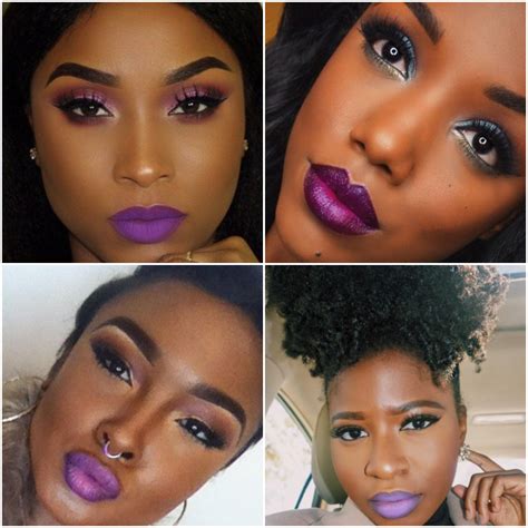 Purple Lipstick On Dark Skin