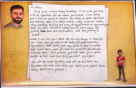 Virat Kohli Writes A Note To ‘chiku Never Take What You Have For