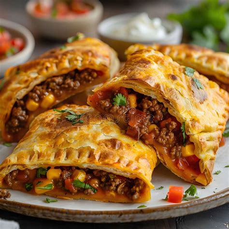 Delicious Homemade Beef Empanadas A Savory Delight Stock Illustration