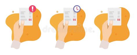 Bill Receipt Holding Person Hand Icon Vector Invoice Fraud Suspicious