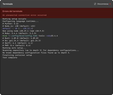 Interactive Terminal For Codex Environment Fails To Start Coding With