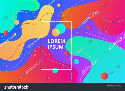 Creative Abstract Fluide Shape Geometric Pattern Stock Vector Royalty
