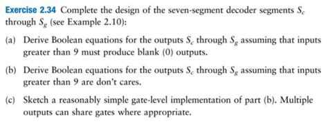 Solved Exercise 2 34 Complete The Design Of The Chegg Com