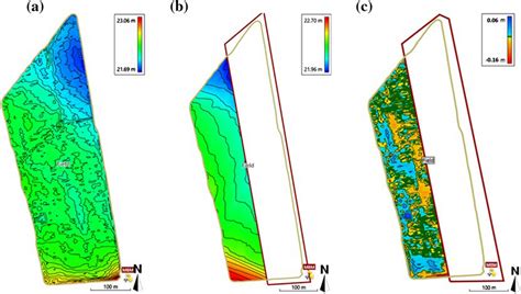 A Digital Elevation Model DEM Was Created Of The 12 Ha Study Field