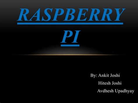 Hadoop On Raspberry Pi Part 1 Ppt