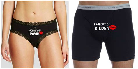Personalized Property Of Underwear Set Couples Underwear Etsy