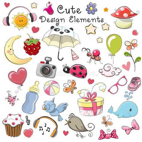 Cute Design Elements Stock Vector Illustration Of Background 75671788