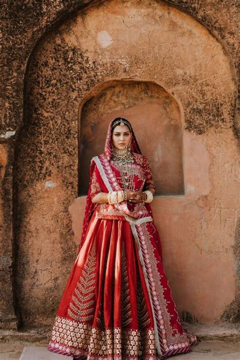 Traditional Red Rajputana Poshak Latest Bridal Lehenga Bridal Lehenga