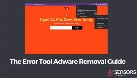 The Error Tool Browser Hijacker Removal 5 Min Guide