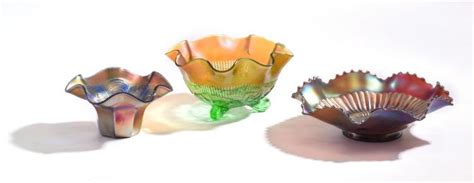 Lot Three Carnival Glass Bowls