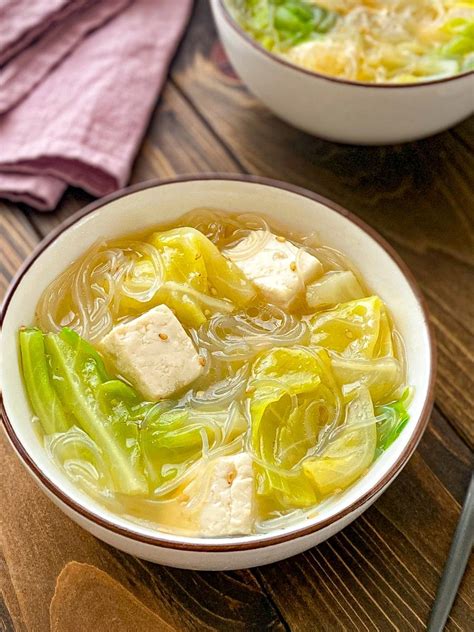 【簡単なのに絶品】中華風♪キャベツと春雨の豆腐スープ♪ 料理 レシピ レシピ スープ レシピ 簡単