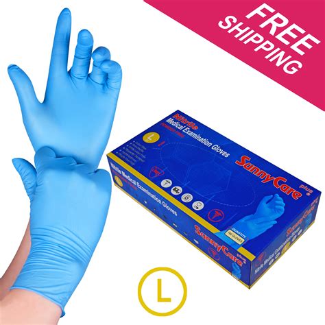 100 Sunnycare Nitrile Medical Exam Gloves Powder Free Chemo Rated Non