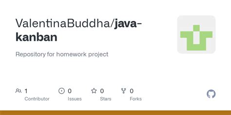 github valentinabuddha java kanban repository for homework project