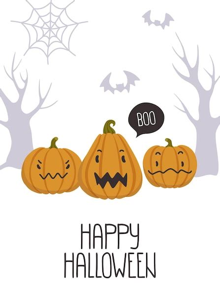Premium Vector Cute Halloween Pumpkins Print For For Wall Art Apparel