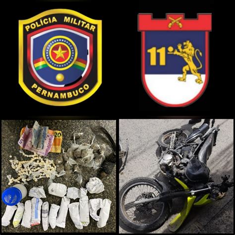 PM prende homem moto roubada e drogas Polícia Militar de Pernambuco