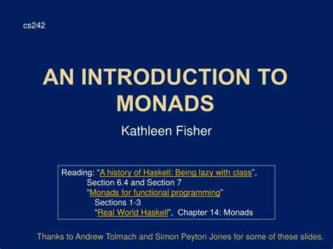Ppt An Introduction To Monads Powerpoint Presentation Free Download