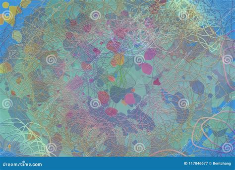 Artistic Blended Messy Shapes Background Pattern Abstract Color Illustration Drawing